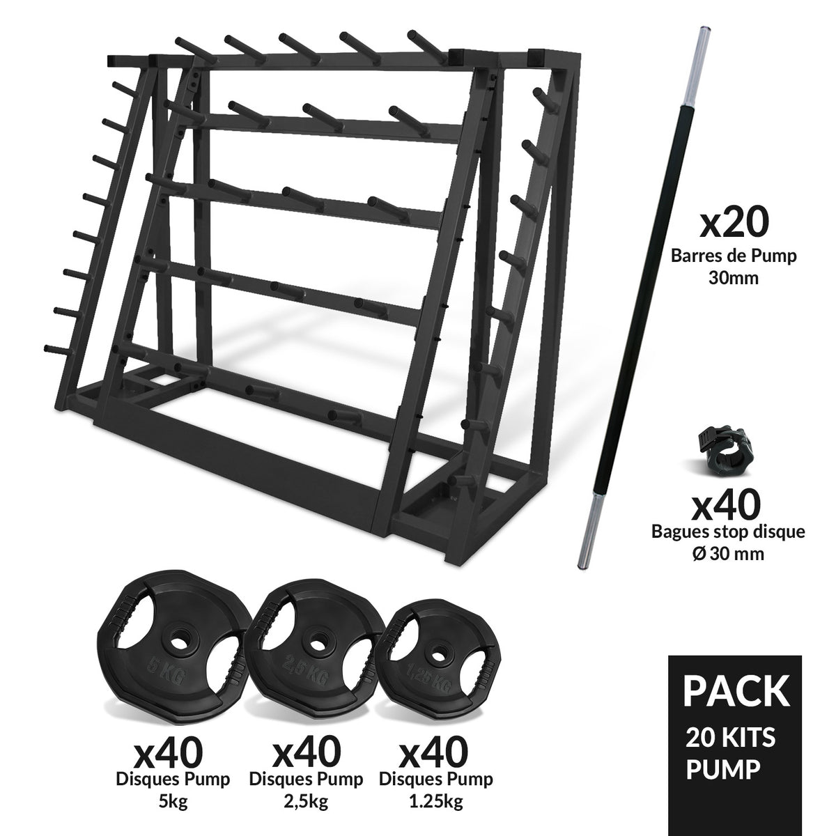 Leaderfit’ Equipement | Rack - capacité : 20 Kits de Pump